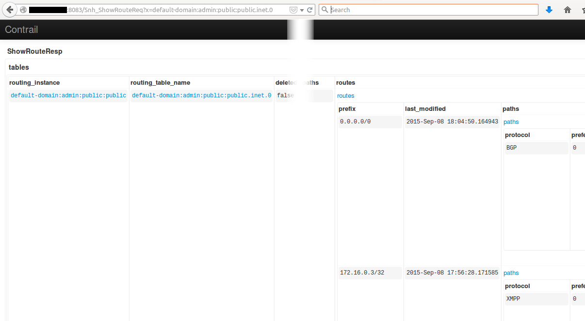 Opencontrail on the Controller side