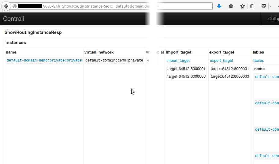 Opencontrail on the Controller side